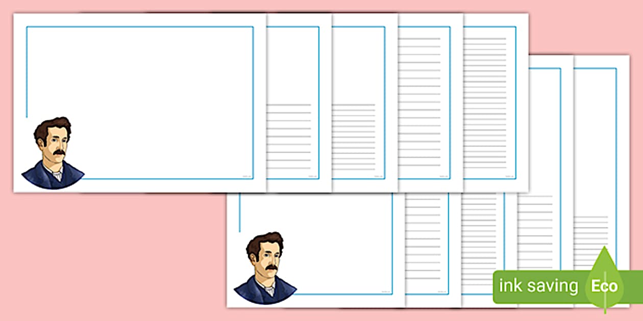 Editable Charles Murray 'The Whistle' Poem Page Borders