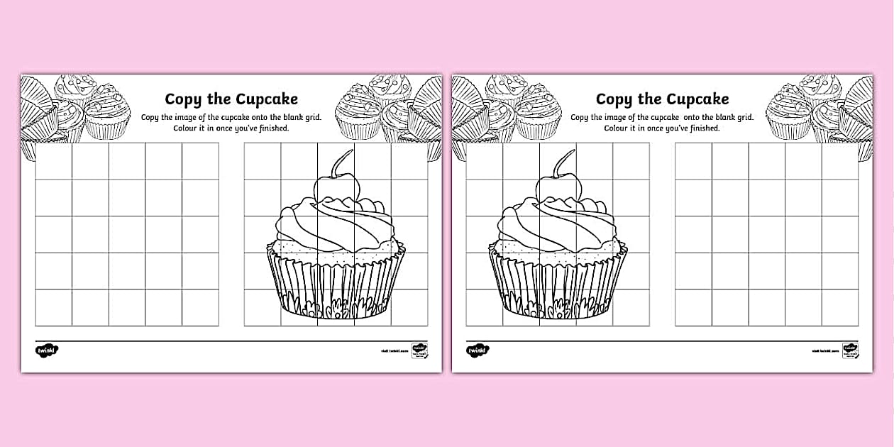 Copy the Cupcake Worksheet - Twinkl Art Activity - Twinkl