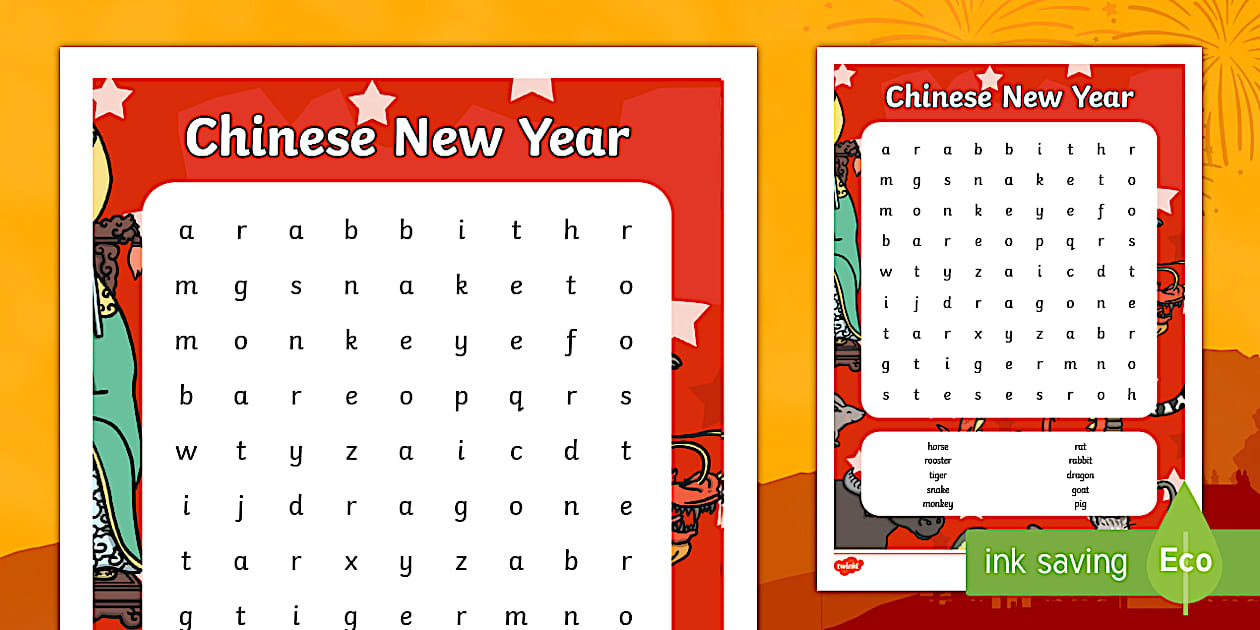 Chinese New Year Word Search | Twinkl Learning Resources