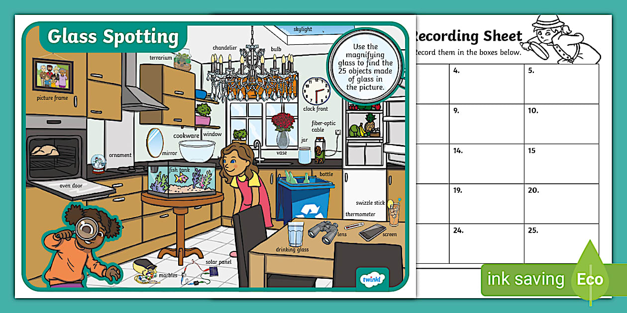 Glass Objects Magnifying Glass Activity Ι Glass Activities