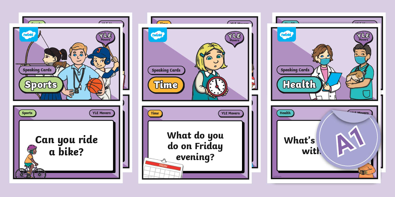 YLE Movers Speaking Cards (teacher made) - Twinkl
