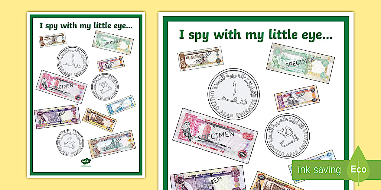 UAE Money I Spy Activity (Teacher-Made) - Twinkl
