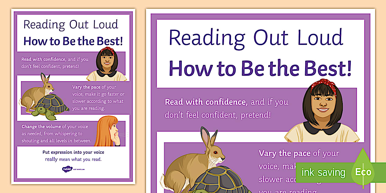 Reading Out Loud A4 Display Poster (teacher made) - Twinkl