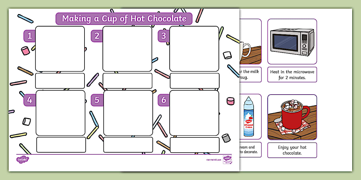 Making a Cup of Hot Chocolate Sequencing Cards - Twinkl