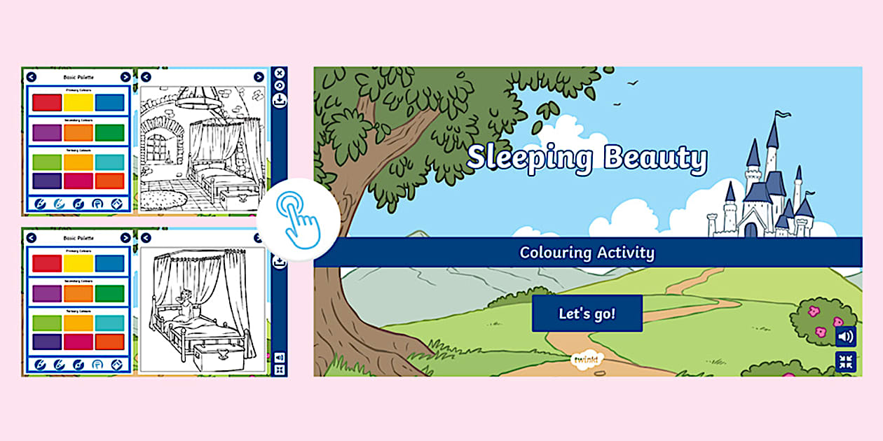 Sleeping Beauty Interactive Colouring (teacher made)