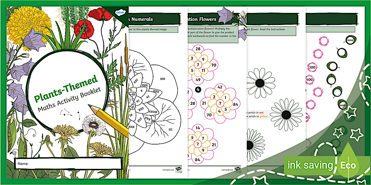 LKS2 Plants-Themed Maths Activity Booklet (Ages 7 - 9)