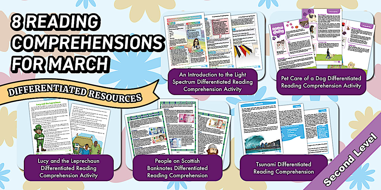 March CfE Second Level Reading Comprehensions Pack