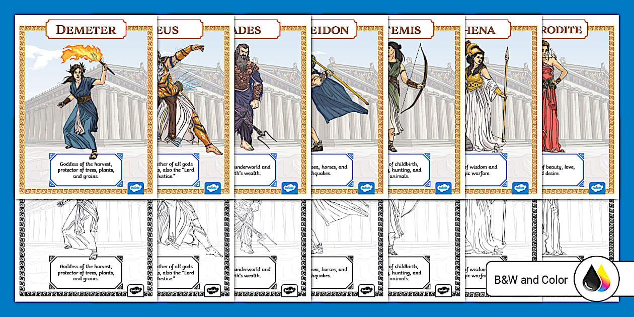 Printable Greek Gods Poster | Greek Mythology | Twinkl USA