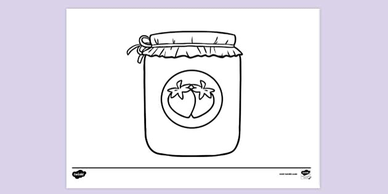 jar with elastic band colouring sheet | Colouring Sheet