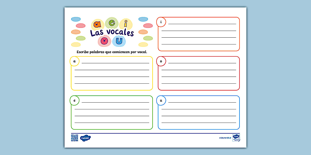 Mapa Mental: Palabras que Empiezan por Vocal (teacher made)
