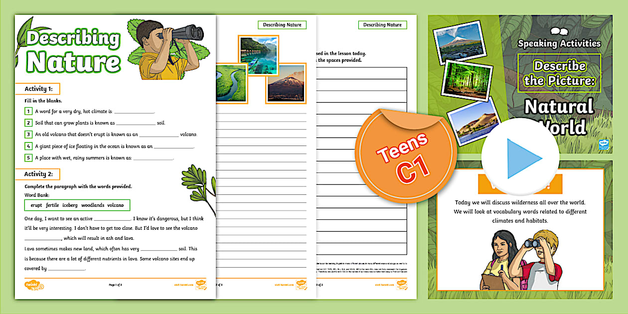 ESL Natural World Vocabulary PPT Lesson [Teens, C1] - Twinkl