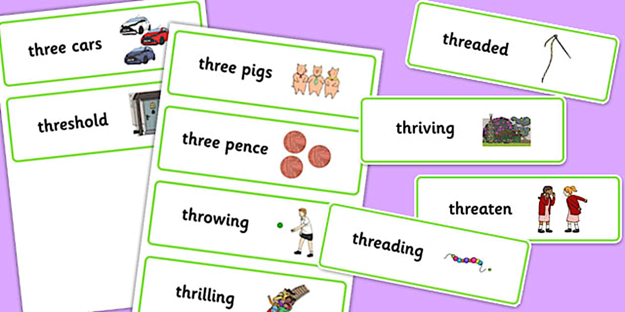 2 Syllable THR Word Cards (teacher made) - Twinkl