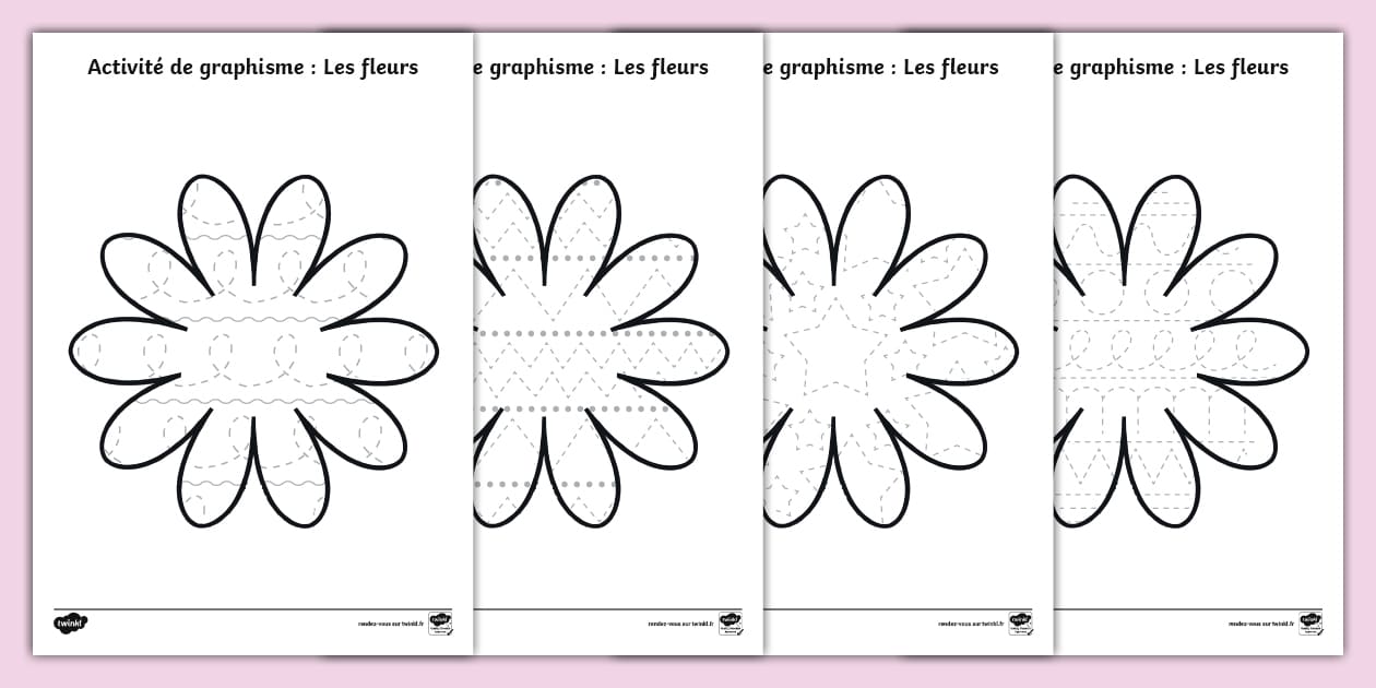 * NEW * Activité de graphisme : Les fleurs (Teacher-Made)
