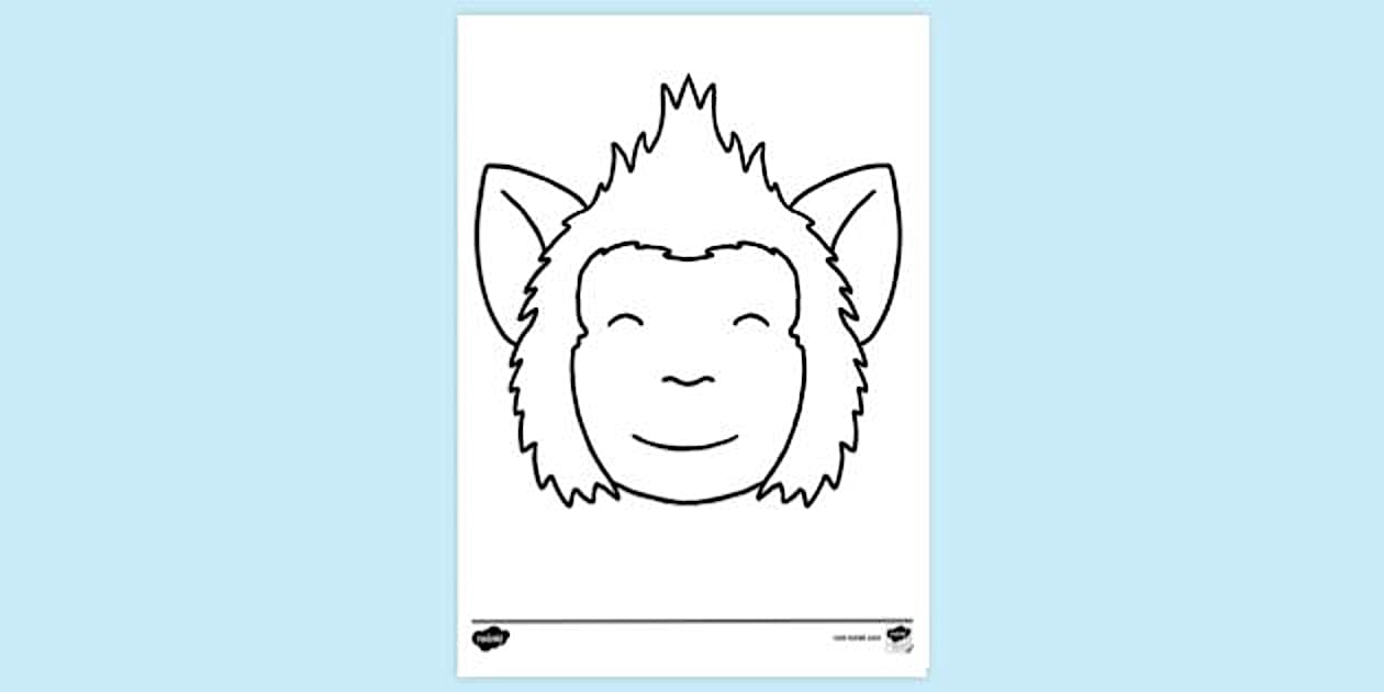 Monkey Face | Colouring Sheets | Twinkl Resources - Twinkl