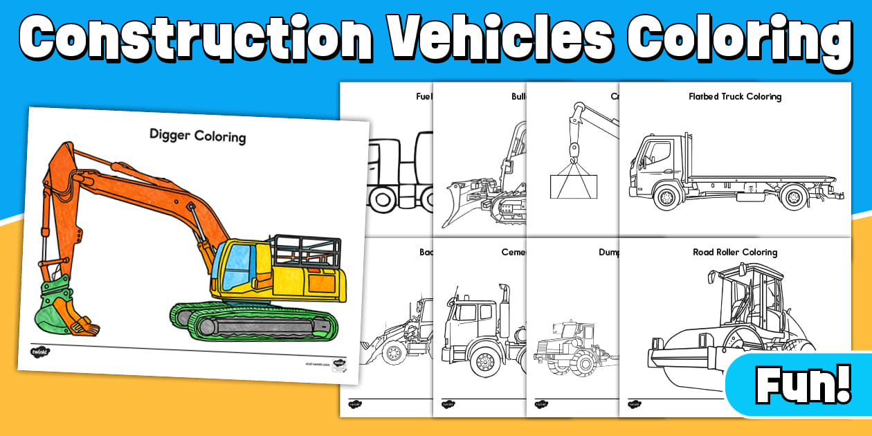 Construction Vehicles Coloring Pages