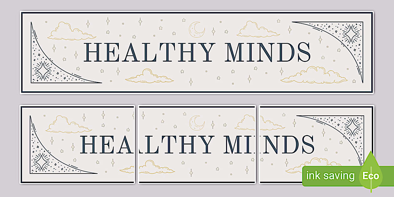 Healthy Minds Display Banner (teacher made) - Twinkl