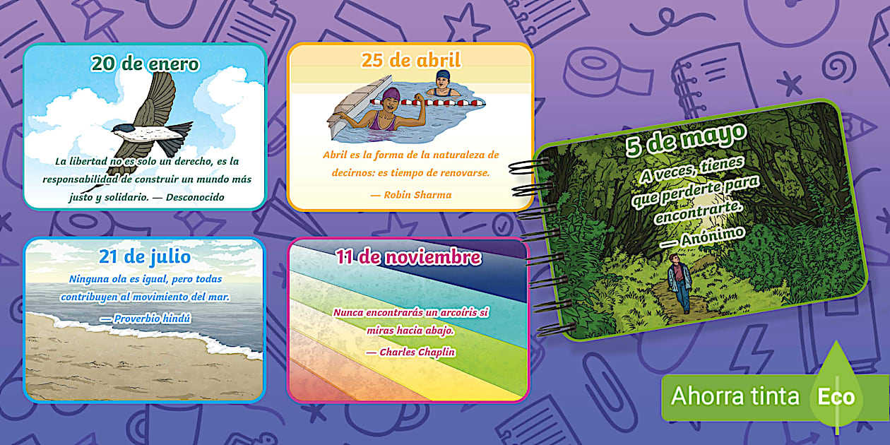 Calendario anual: Una frase al día