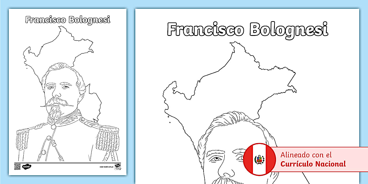 Ficha: Francisco Bolognesi dibujo | Twinkl Perú - Twinkl