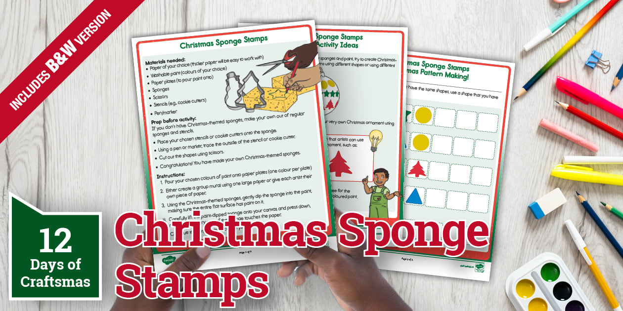 Christmas Sponge Stamps Craft