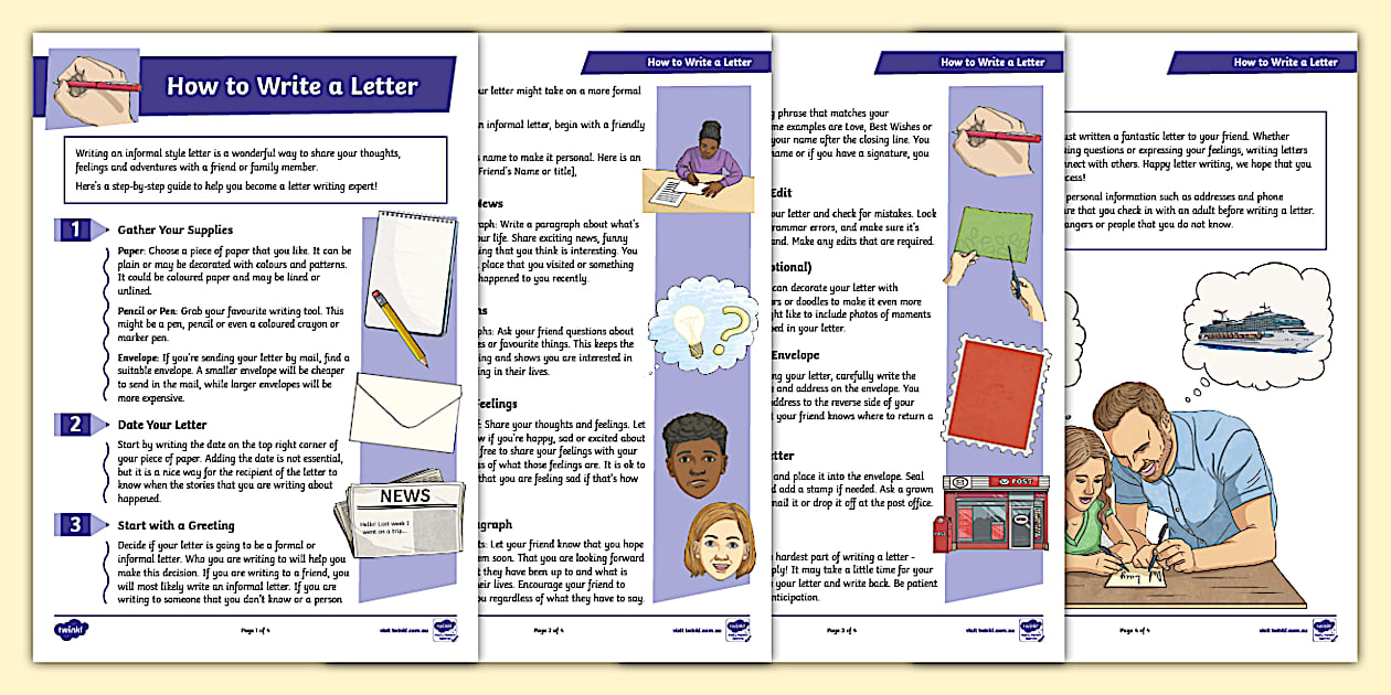 How To Write A Letter (teacher made) - Twinkl