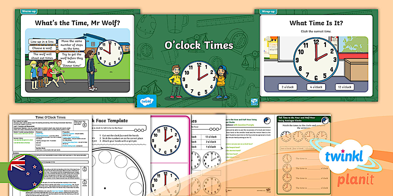 Level 1 Time: Tell Time to the Hour and Half-Hour Using Analogue Clocks ...
