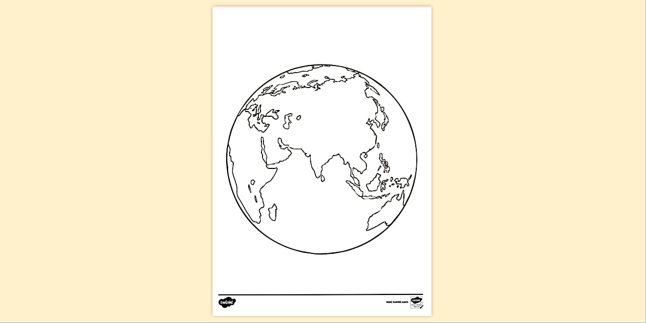 Earth Colouring Page | Twinkl (teacher made) - Twinkl