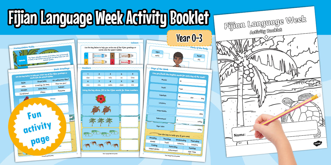 Fijian Language Activity Booklet for Kids (teacher made)