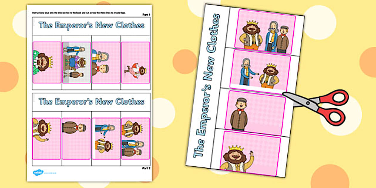 The Emperors New Clothes Story Writing Flap Book - flap book