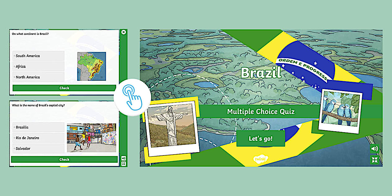 Brazil Interactive Quiz - KS2 (teacher made) - Twinkl
