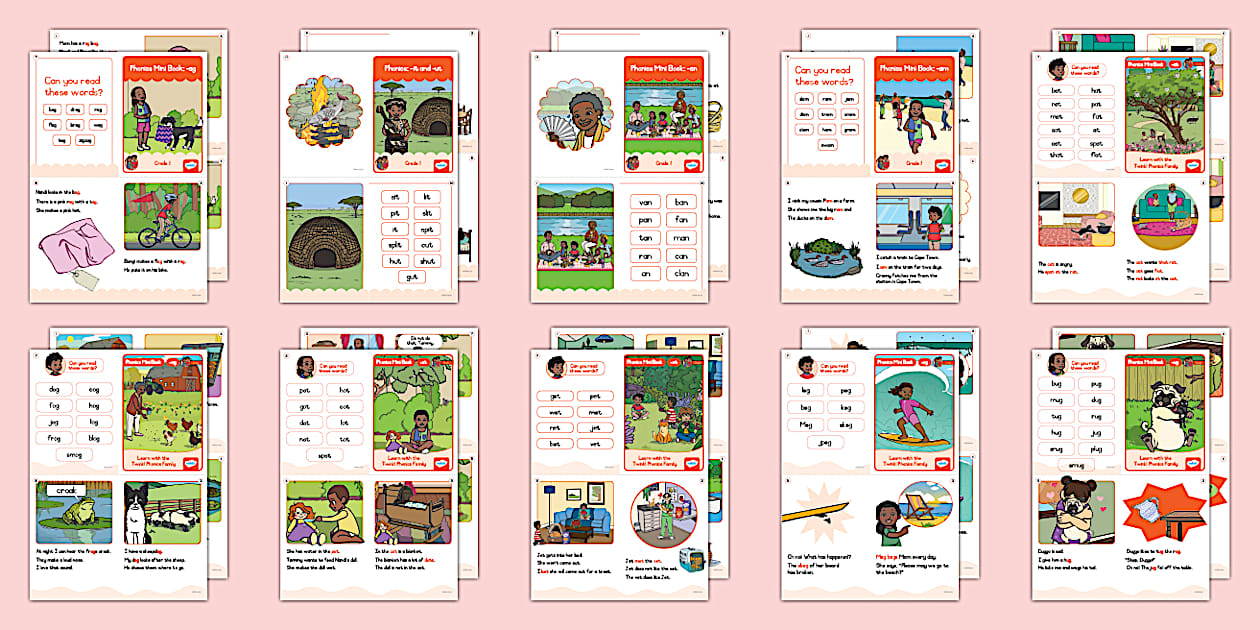 Grade 1 Phonics: Mini-Book Pack (teacher made) - Twinkl