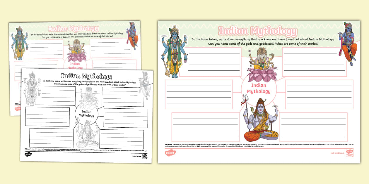 Indian Mythology Mind Map - Twinkl Mind Maps (teacher made)