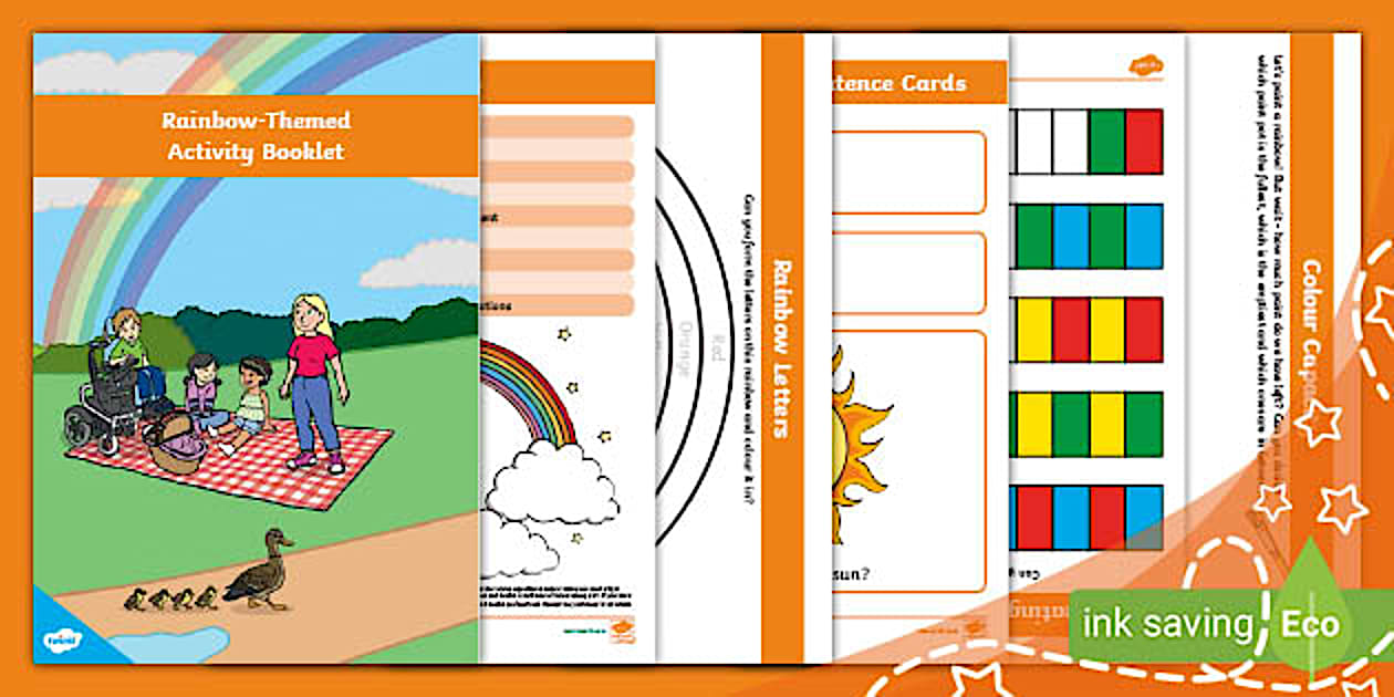 Rainbow-Themed Activity Booklet (Ages 3 - 5) (teacher made)