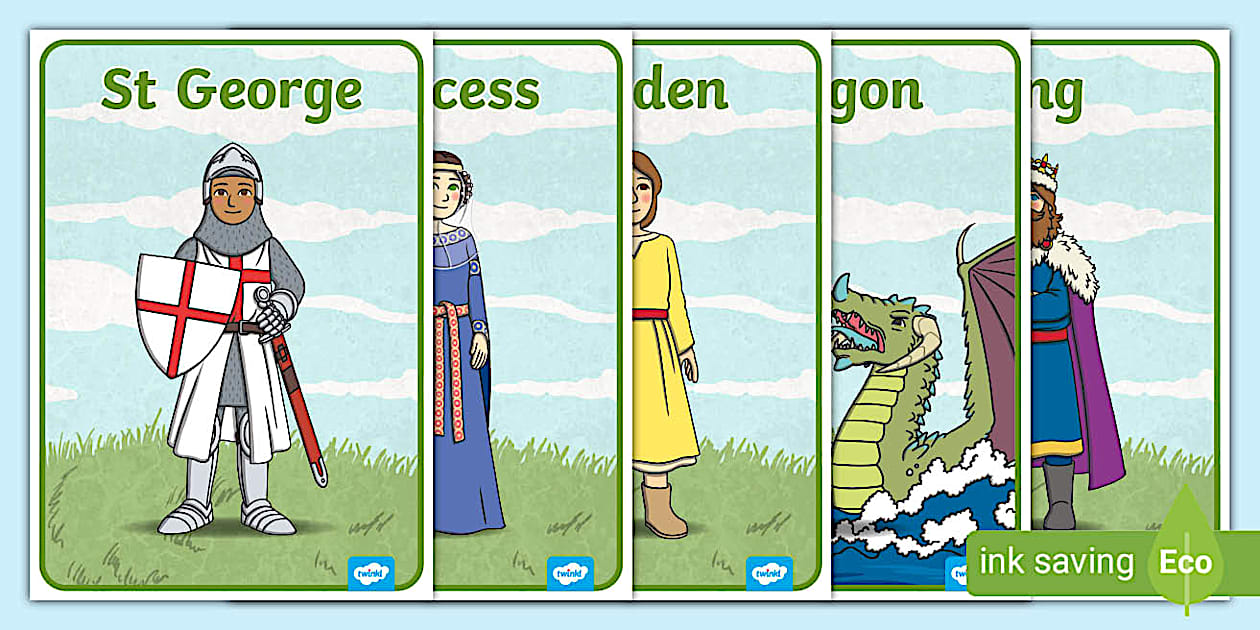 St George And The Dragon Display Posters (profesor hizo)