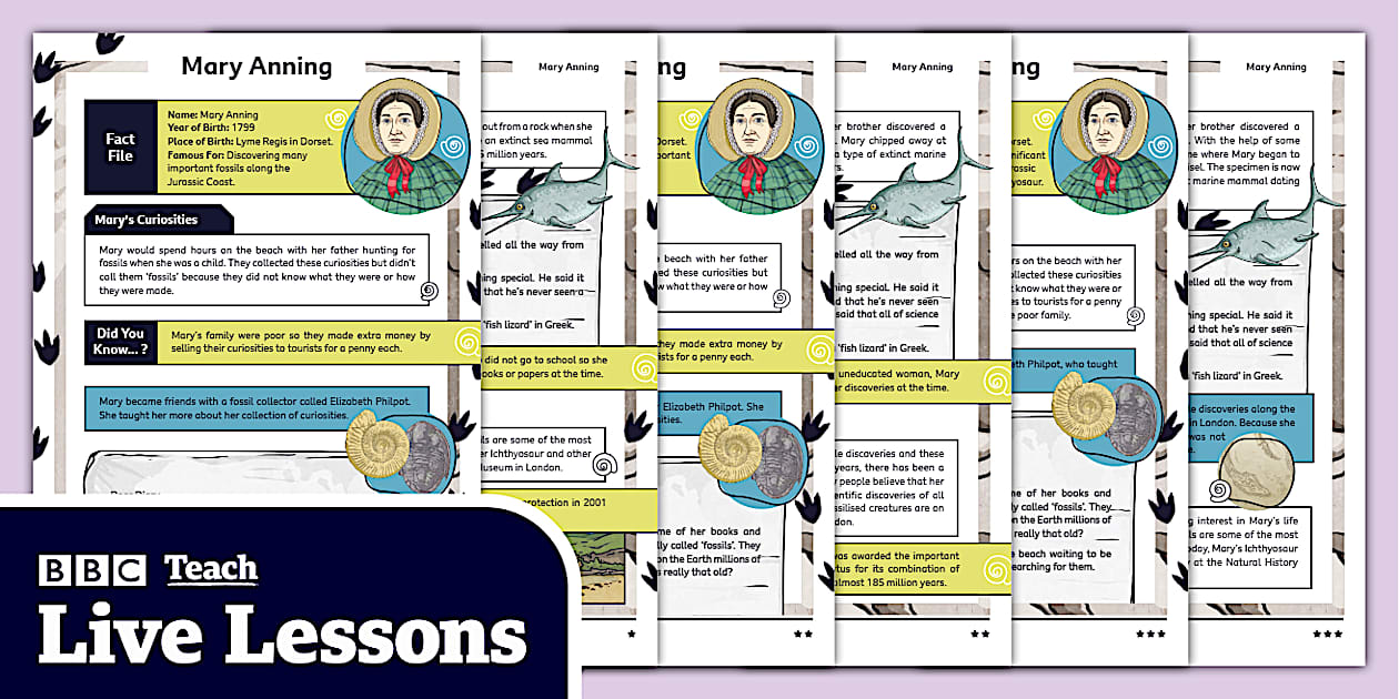 FREE! - Mary Anning Reading Comprehension Activity | BBC Teach