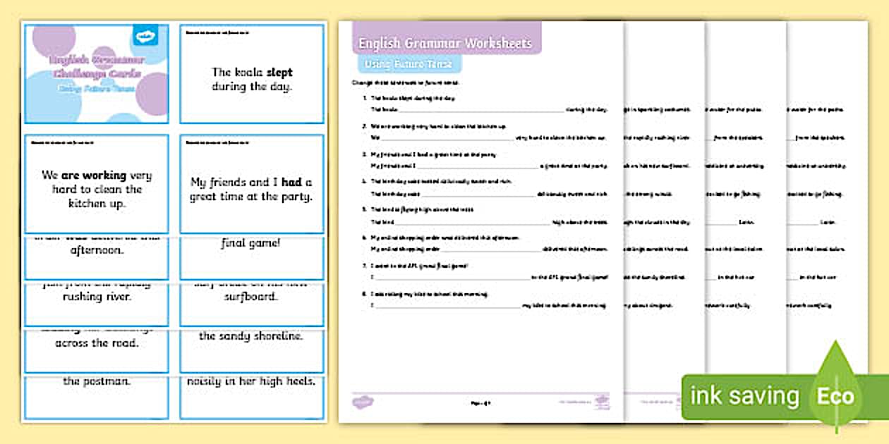 English Grammar Future Tense Exercises | Primary Resources