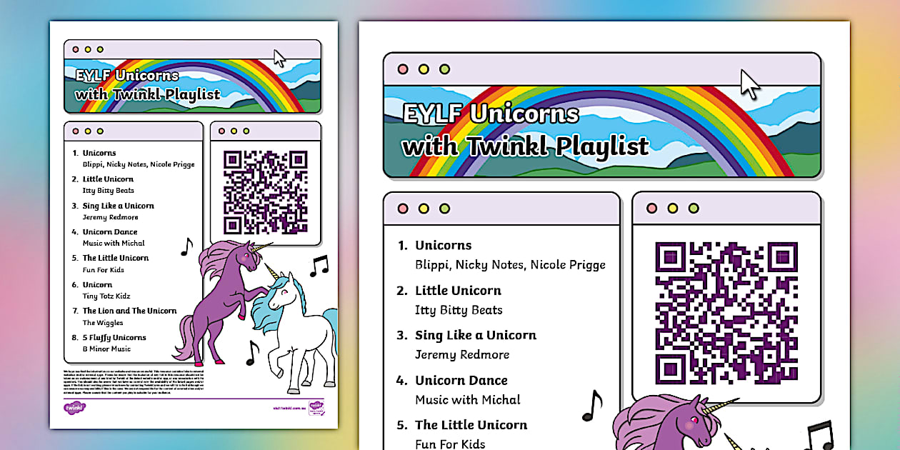 Early Years Unicorns with Twinkl Playlist (teacher made)