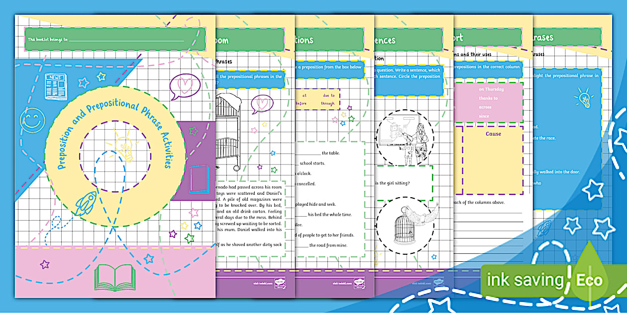 Printable Preposition and Prepositional Phrase Activities
