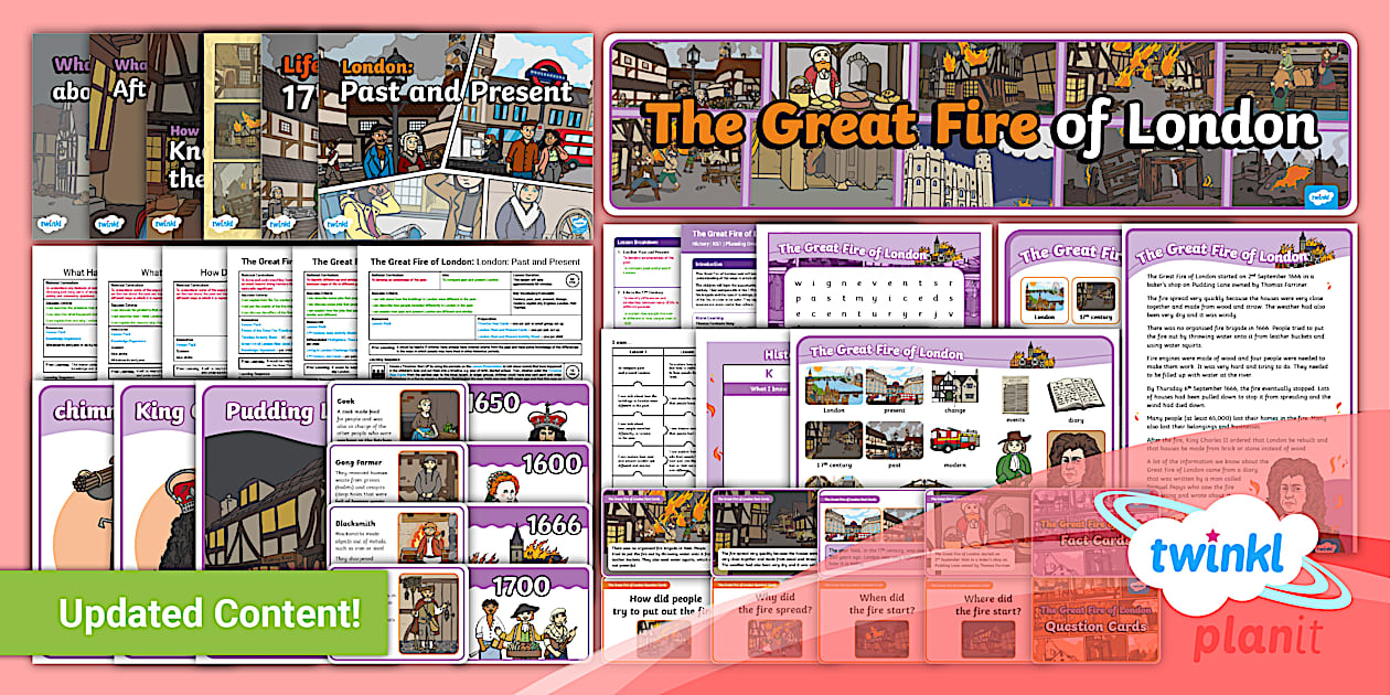 History: The Great Fire of London KS1 Unit Pack - Twinkl