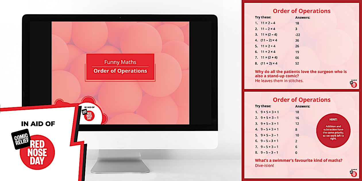 FREE! - 👉 Comic Relief: Order of Operations - Twinkl