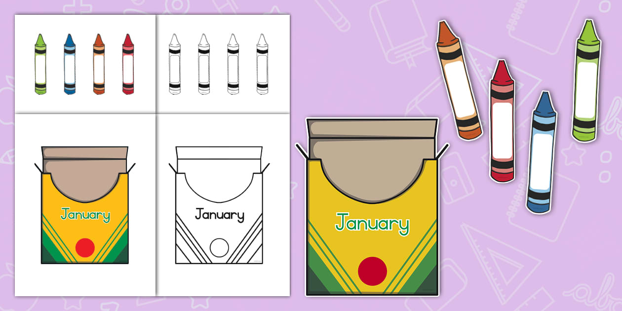 Box of Crayons Birthday Display (teacher made) - Twinkl