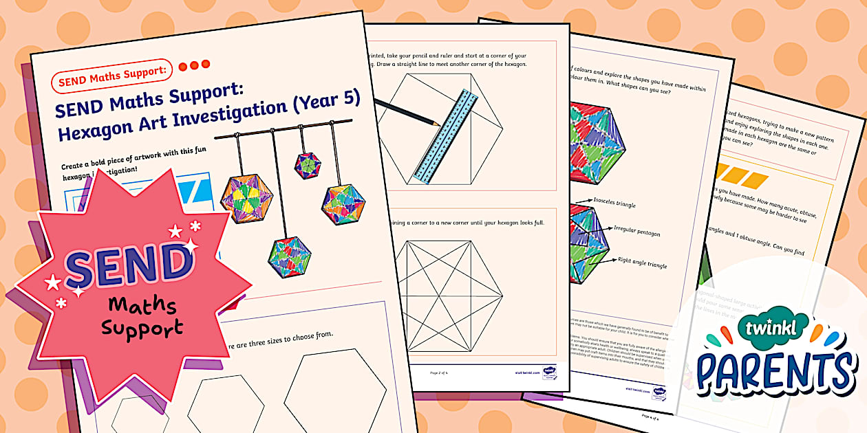 👉 SEND Maths Support: Hexagon Art Investigation (Year 5)
