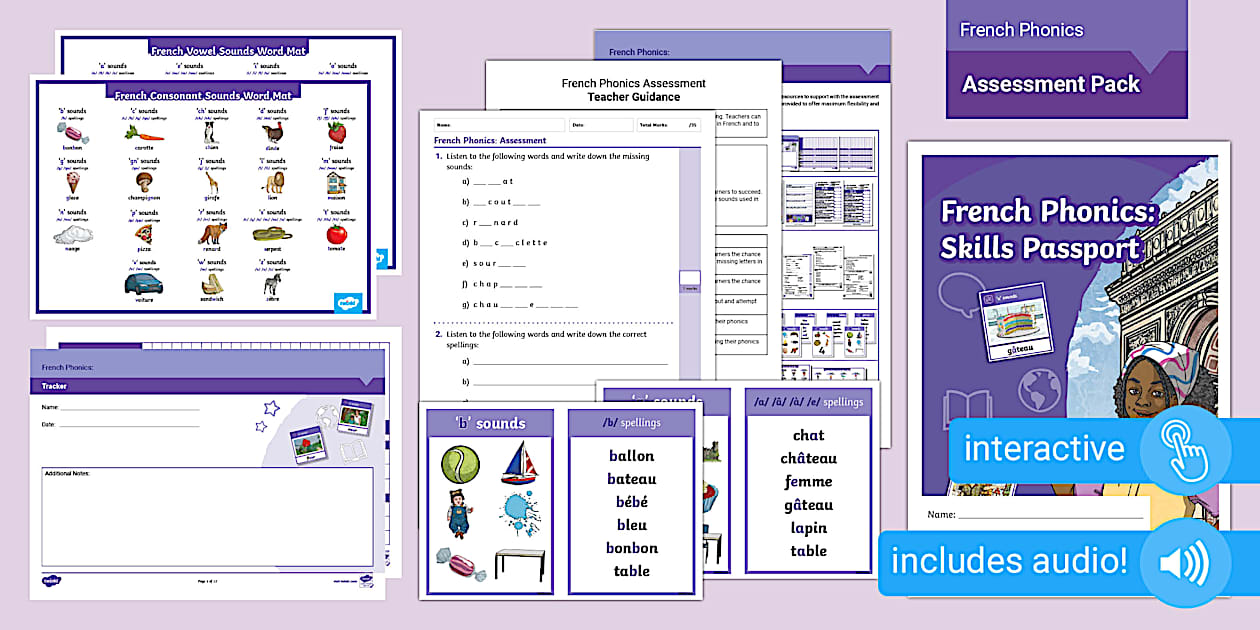 👉 French Phonics: Assessment Pack (teacher made) - Twinkl