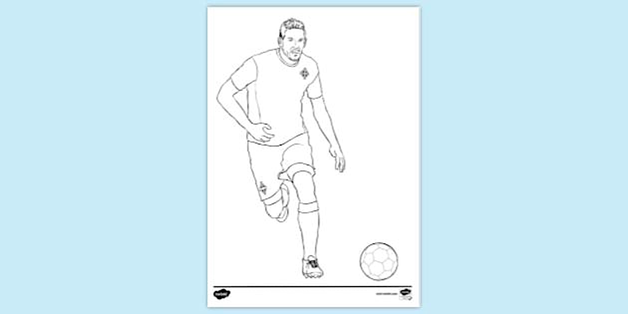 Kyle Lafferty Northern Ireland Colouring | Colouring Sheets