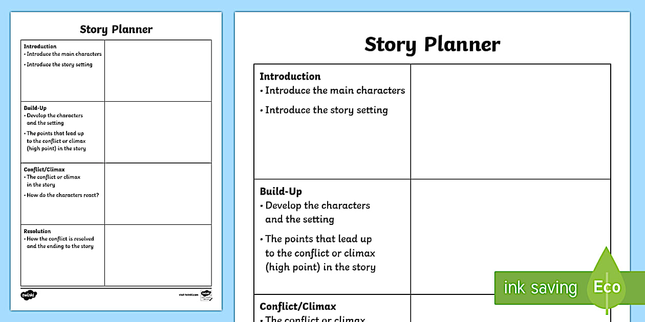 Story Planning Worksheet I Twinkl Canada (teacher made)