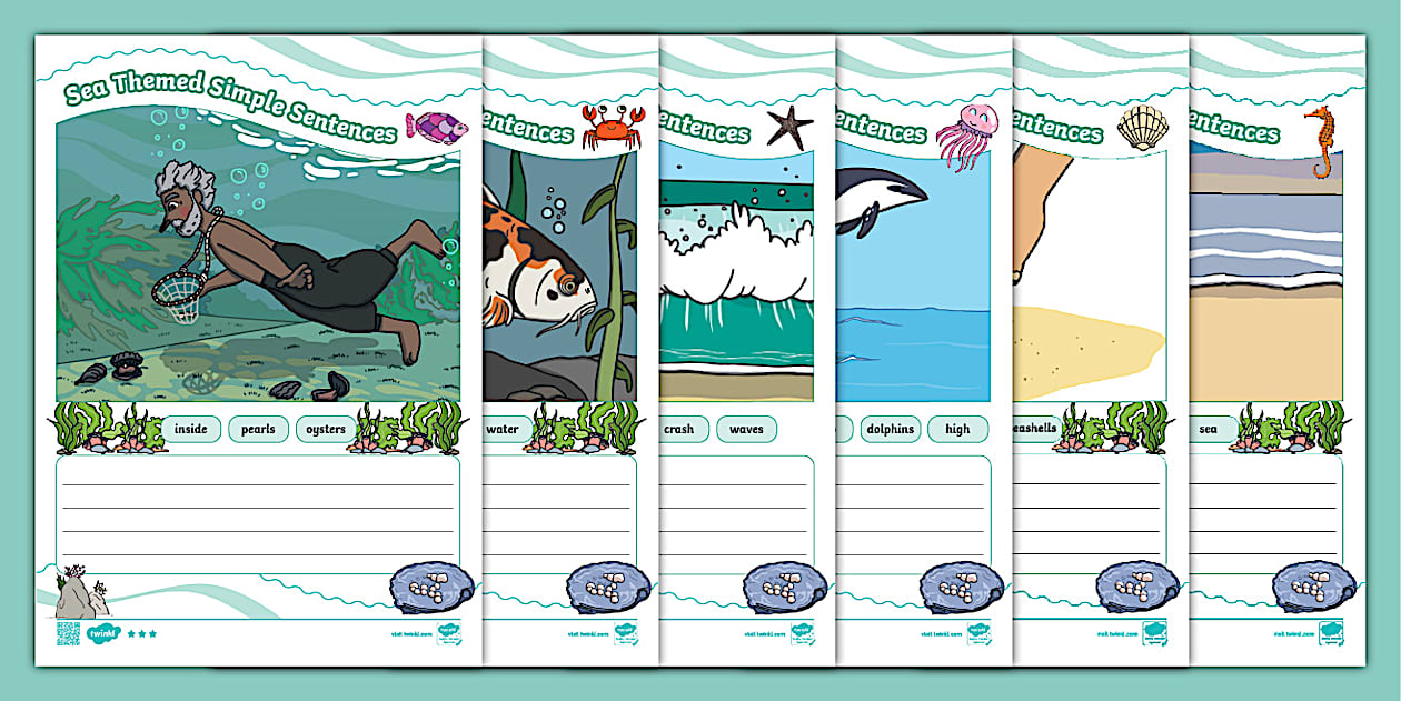 Sea Themed Simple Sentences
