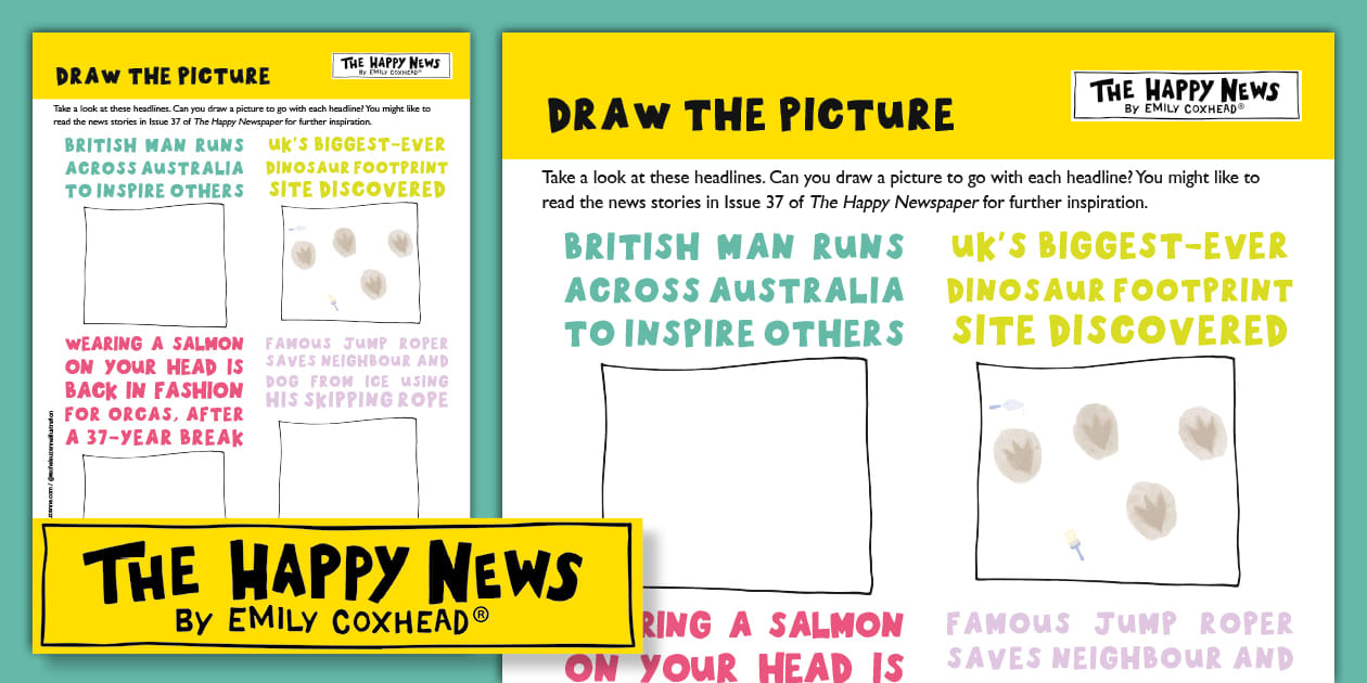 The Happy Newspaper: Draw the Picture (Issue 37) - Twinkl