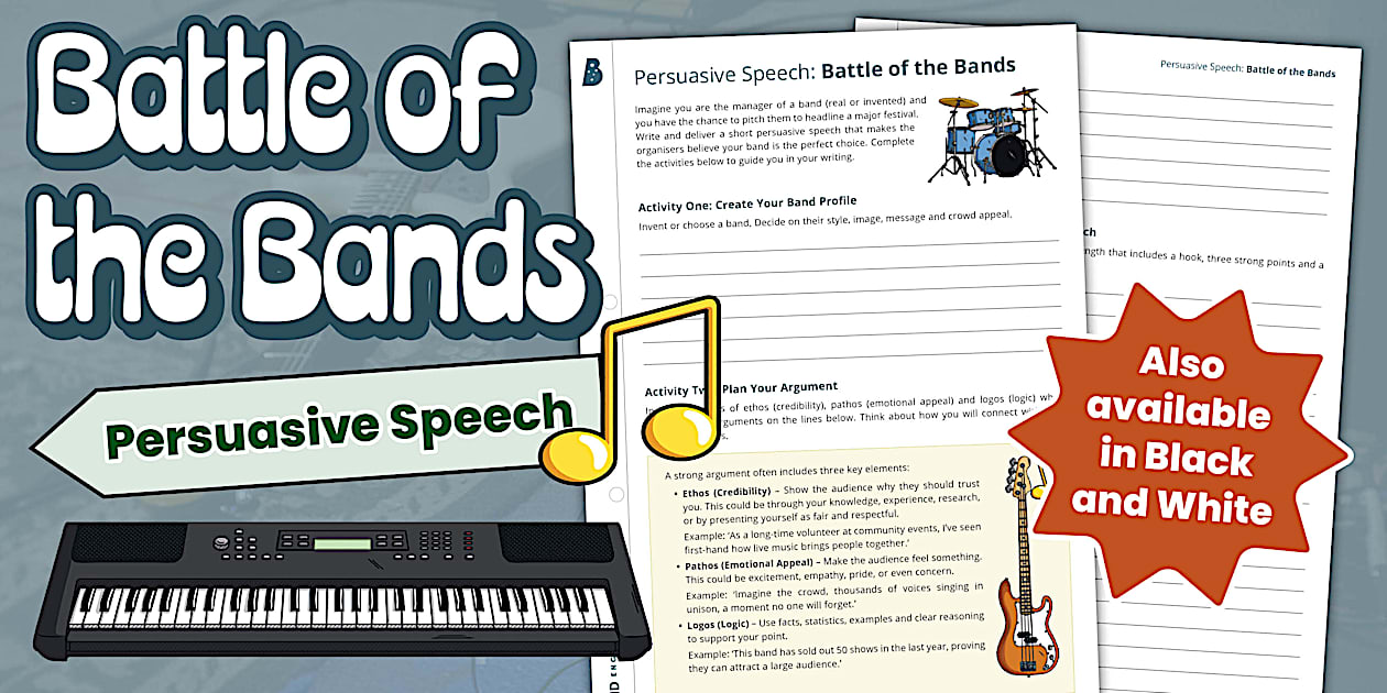 Persuasive Speech Activity: Band Pitch