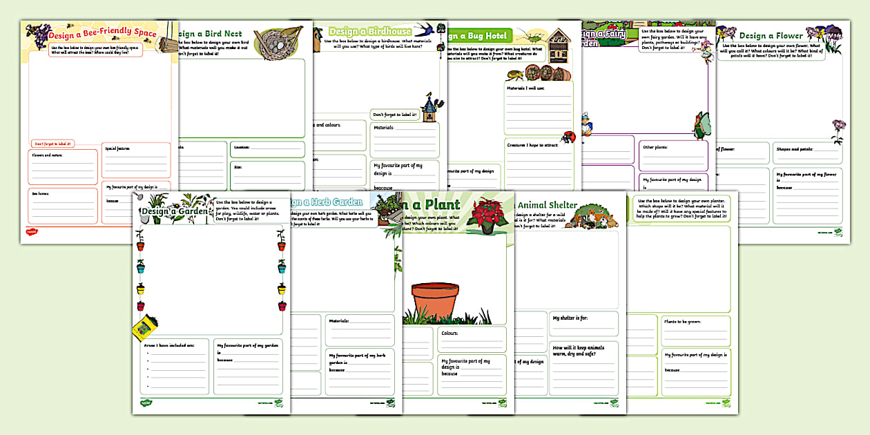 KS1 Garden Design a... Worksheet Pack