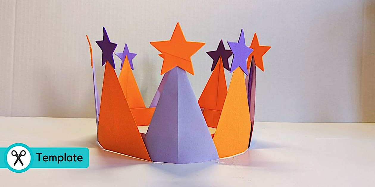 Prince and Princess Folded Crown | Fantasy Crafts - Twinkl