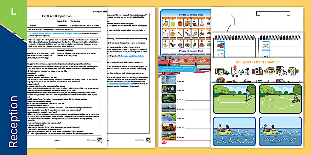 EYFS The Bus Ride Adult Input Plan and Resource Pack